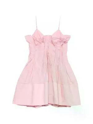 MARQUES' ALMEIDA Pintuck Ruffled Mini Dress