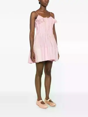 MARQUES' ALMEIDA Pintuck Ruffled Mini Dress
