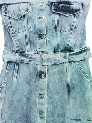 MARQUES' ALMEIDA Belted Strapless Midi Dress
