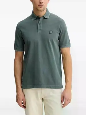 Marc O'polo Logo-patch Pique Polo Shirt - Green