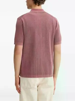 Marc O'polo Ribbed-knit Zip-fastening Polo Shirt