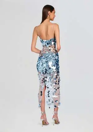 Retrofete Mischa Sequin Dress - Ice Blue