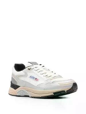 AUTRY Hyperway Panelled Leather Sneakers - White
