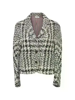 Thom Browne Houndstooth Woven Jacket - Black