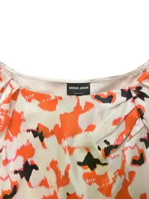 Giorgio Armani Printed Puff Sleeve Top