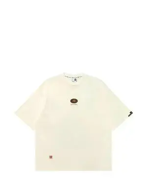 AAPE BY *A BATHING APE Logo-patch Puff-print T-shirt - Neutrals