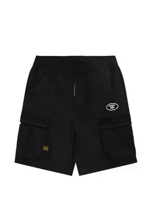 AAPE BY *A BATHING APE Embroidered-logo Cargo Shorts - Black