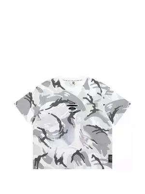 AAPE BY *A BATHING APE Camouflage-print Embroidered T-shirt