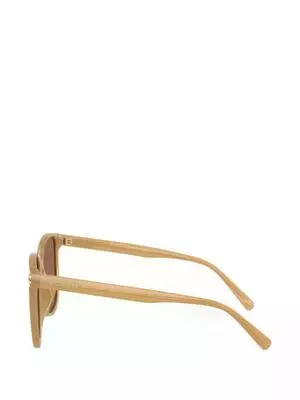 COACH Logo Plaque Square Frame Sunglasses