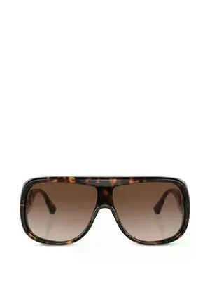 FERRARI Geometric Frame Sunglasses - Brown