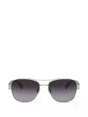 COACH Double-bridge Pilot-frame Sunglasses - Silver