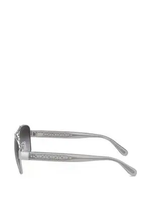 COACH Double-bridge Pilot-frame Sunglasses
