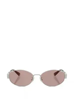 COACH Oval Frame Sunglasses - Silver
