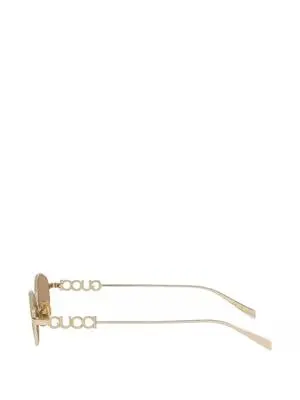 Gucci Logo-arm Round-frame Sunglasses