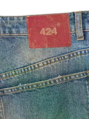 424 Big Daddy Distressed Wide-leg Jeans