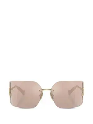 Miu Miu Irregular Frame Rimless Sunglasses