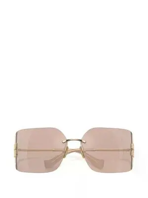 Miu Miu Irregular Frame Rimless Sunglasses