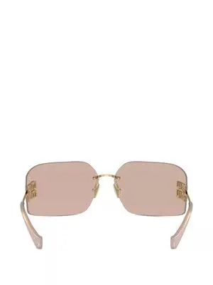 Miu Miu Irregular Frame Rimless Sunglasses