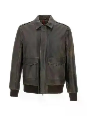 VOLFAGLI FIRENZE David Tundra Leather Jacket - Brown