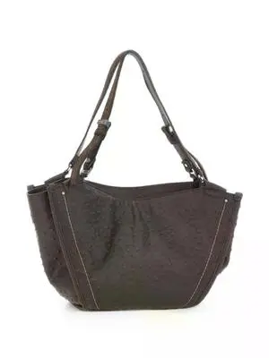 GIANNI CHIARINI Bloom Ostrich-effect Medium Shoulder Bag