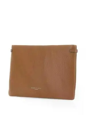 GIANNI CHIARINI Hermy Grained Leather Clutch Bag