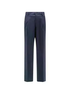 AMARANTO Double Pleat Trousers - Blue