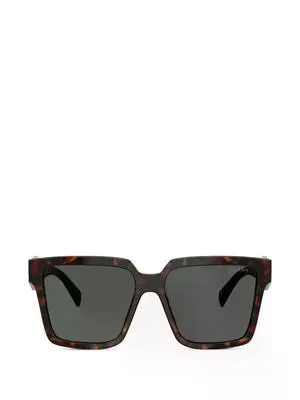 Prada Tortoiseshell Effect Square-frame Sunglasses - Brown