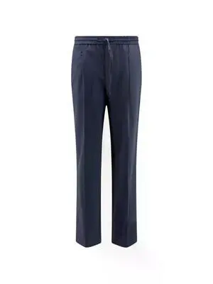 AMARANTO Drawstring-waist Trousers - Blue