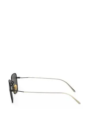 Prada Rectangular Frame Titanium Sunglasses