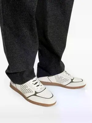 EA7 Logo Print Panelled Sneakers
