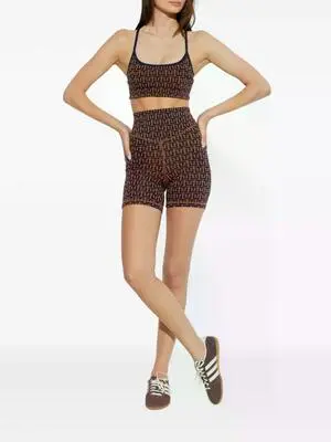 The Upside Printed High-waisted Shorts