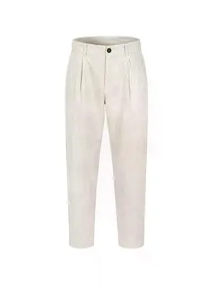 Transit Pinstriped Pleated Trousers - Neutrals