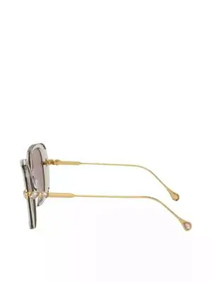SWAROVSKI Crystal Embellished Square Frame Sunglasses