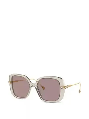SWAROVSKI Crystal Embellished Square Frame Sunglasses
