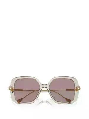 SWAROVSKI Crystal Embellished Square Frame Sunglasses