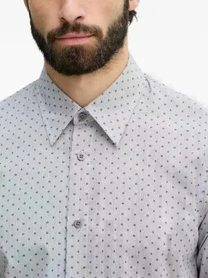 Armani Exchange Micro-pattern Long-sleeve Shirt