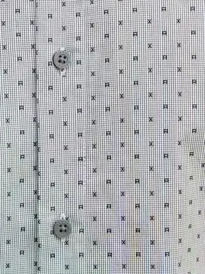 Armani Exchange Micro-pattern Long-sleeve Shirt