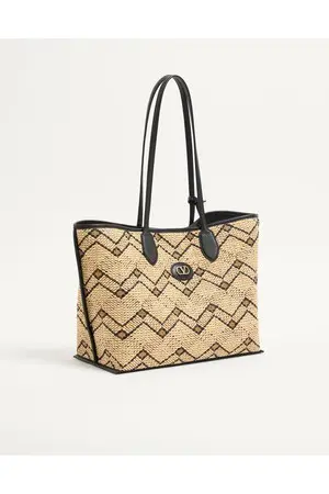 Valentino Garavani Medium Raffia Shopping Bag