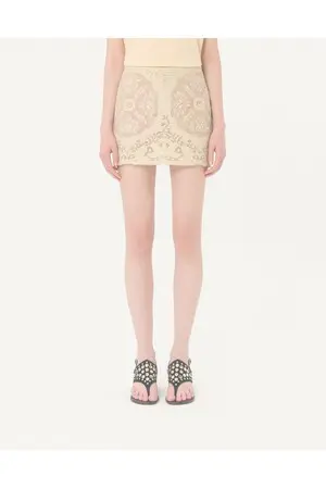Valentino Garavani Mini Skirt In Floral Stamp Blanket
