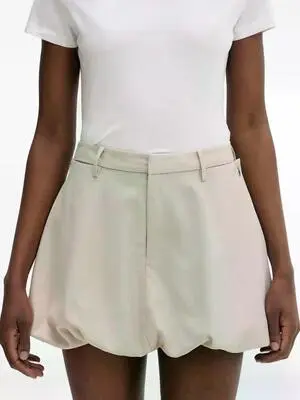 ISABELLE BLANCHE Beige Bubble-hem Mini Skirt