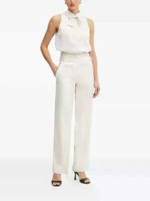 SIMONA CORSELLINI Embellished Pussy-bow Sleeveless Blouse