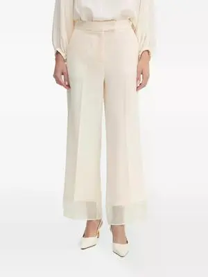 SIMONA CORSELLINI Cady Organza-trim Trousers