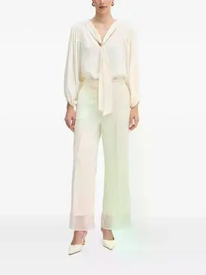 SIMONA CORSELLINI Cady Organza-trim Trousers