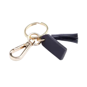 ROYCE NEW YORK Mini Tassel Keychain - Black