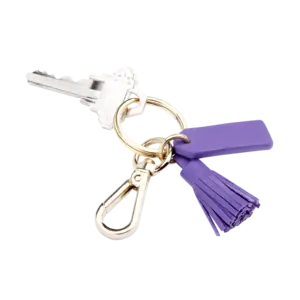 ROYCE NEW YORK Mini Tassel Keychain - Purple
