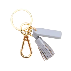 ROYCE NEW YORK Mini Tassel Keychain - Silver