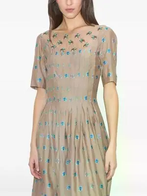Tory Burch Embroidered Jacquard Dress