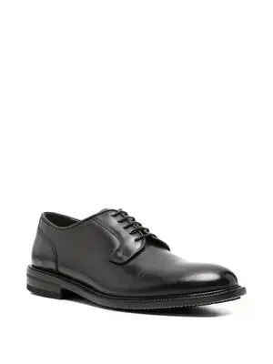 JOHN HARRISON Leather Derby Shoes - Black
