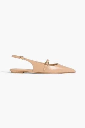STUART WEITZMAN Emilia Leather Mary Jane Pointed Toe Flats