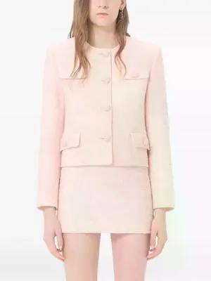 Valentino Garavani Crinkled Cotton Tweed Jacket